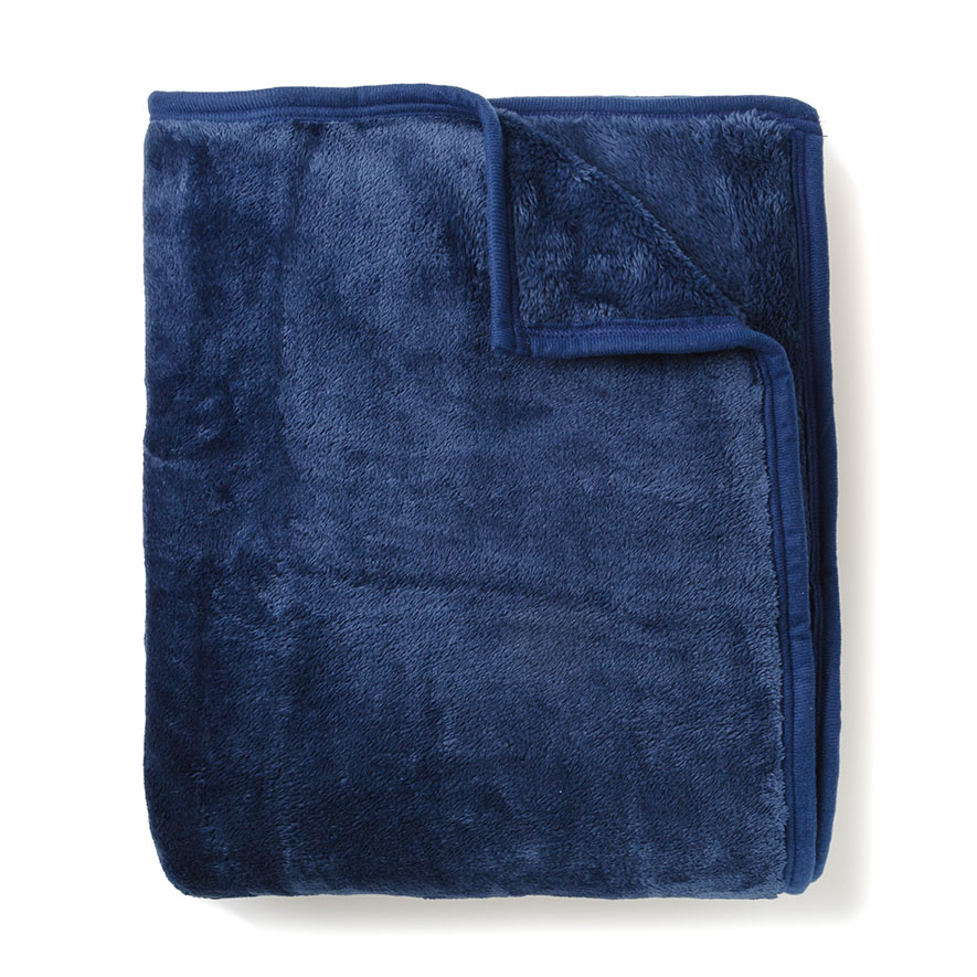 Ultra Soft Navy Throw | Adairs