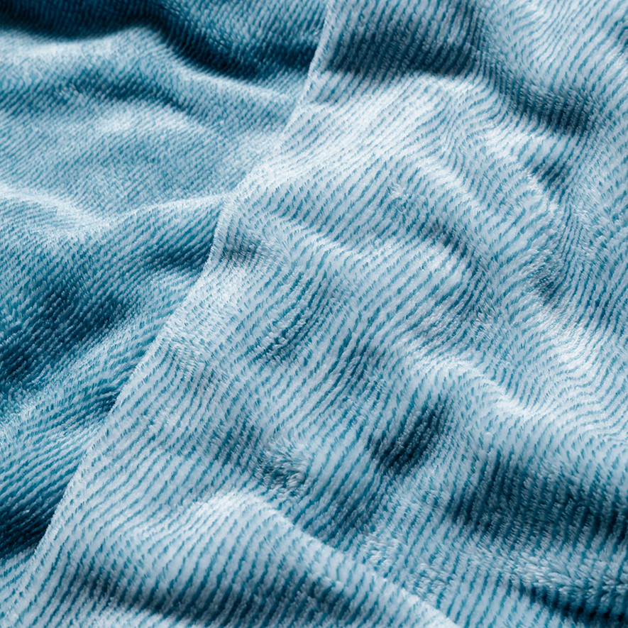 Ultra Soft Stripe Throw Blue | Adairs