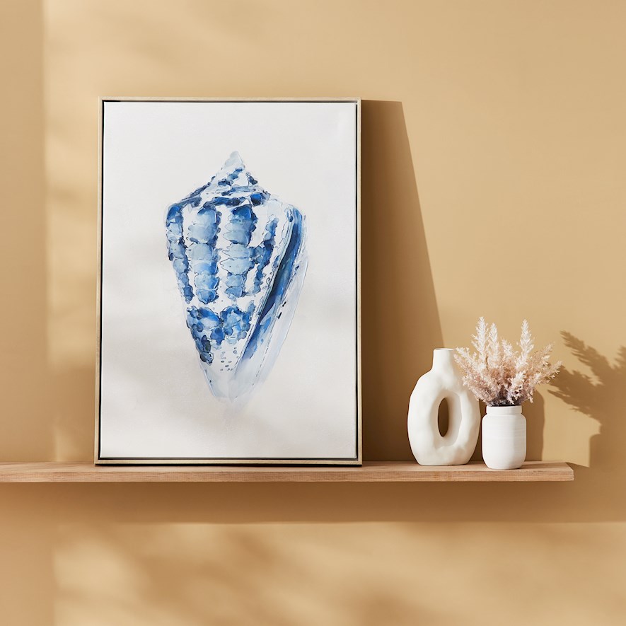 Aquatic Shell Peninsula Canvas | Adairs