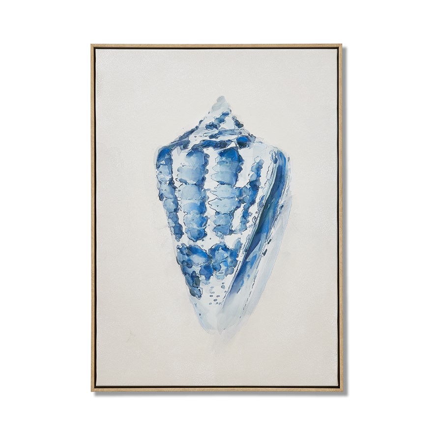 Aquatic Shell Peninsula Canvas | Adairs