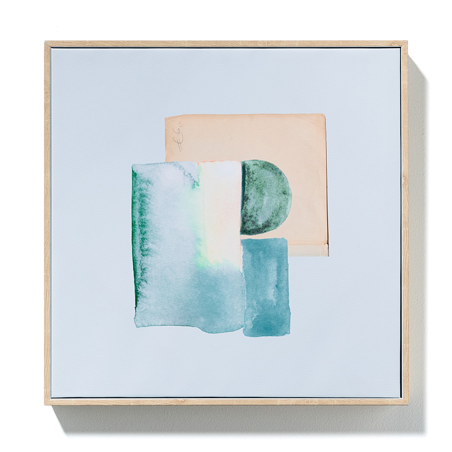 Collage Abstract Canvas Soft Blue | Adairs