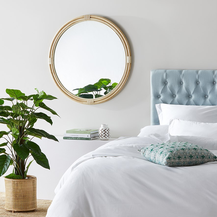 Bamboo Ring Mirror 60D Natural Small | Adairs