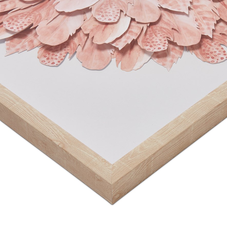 Feather Print Juju Rust Paper Cut Wall Art | Adairs