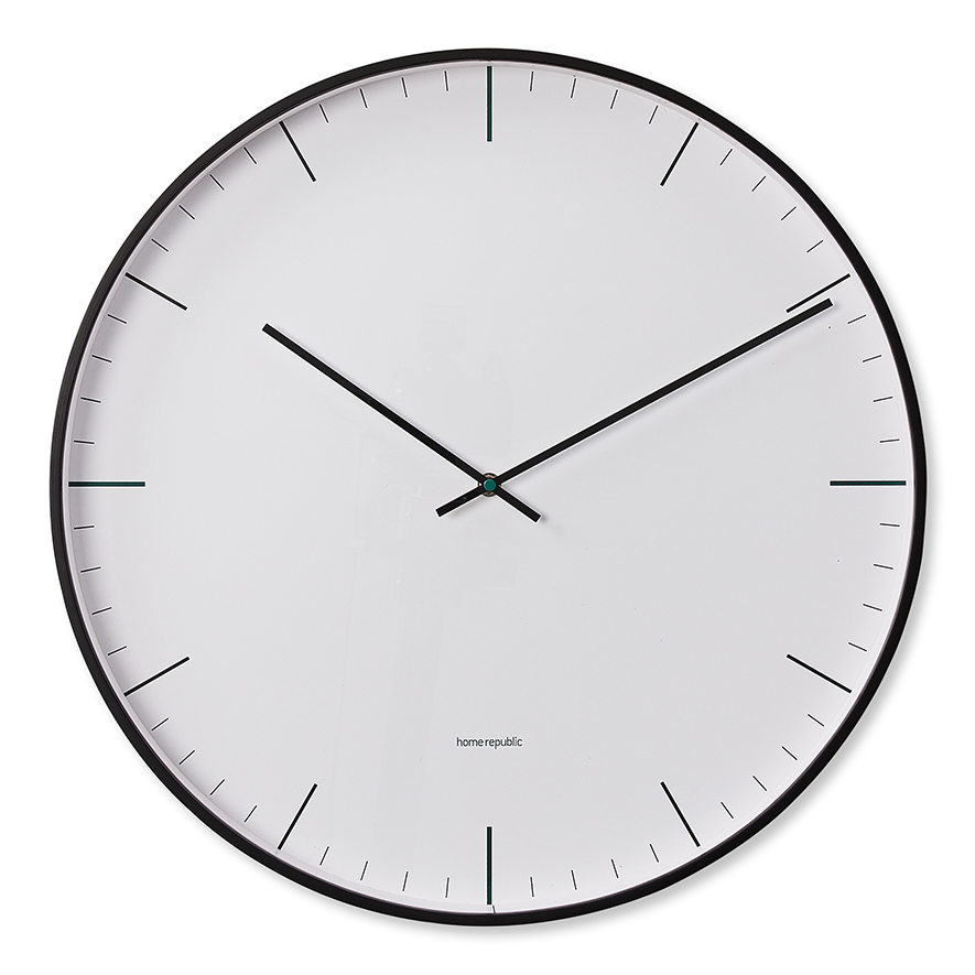 Brooklyn Black Wall Clock | Adairs