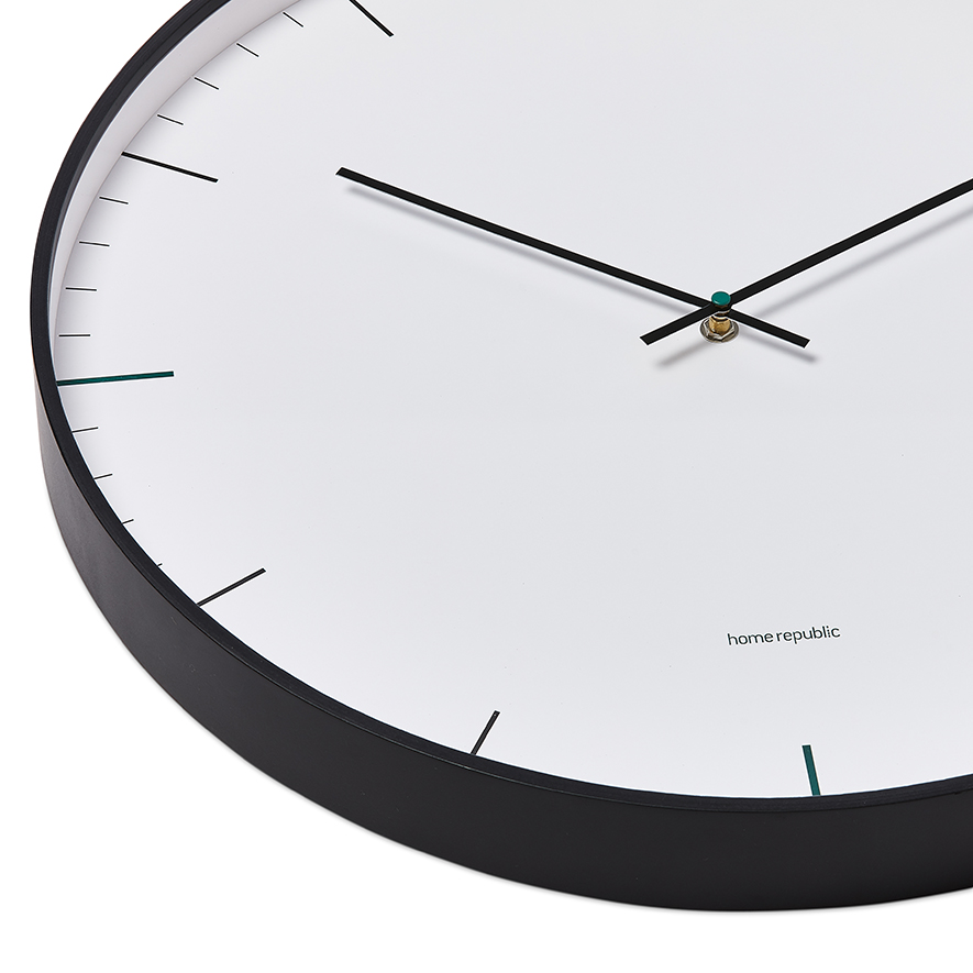 Brooklyn Black Wall Clock | Adairs