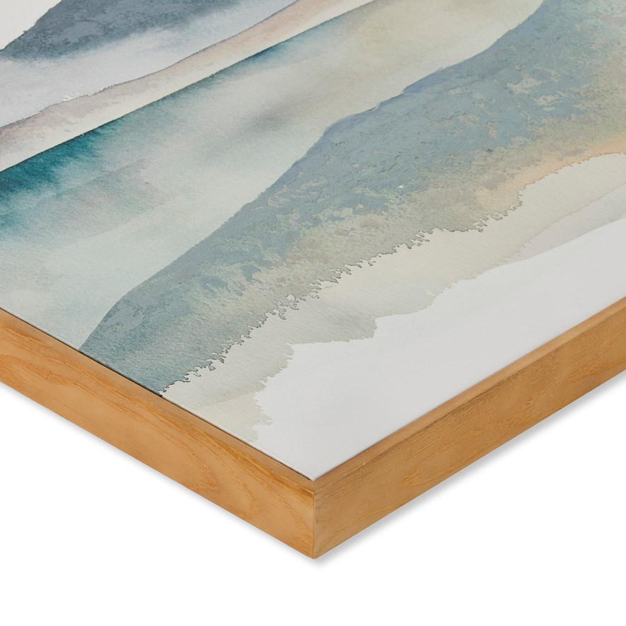 Mark Tuckey Horizon Stone Blue Lake Wall Art | Adairs