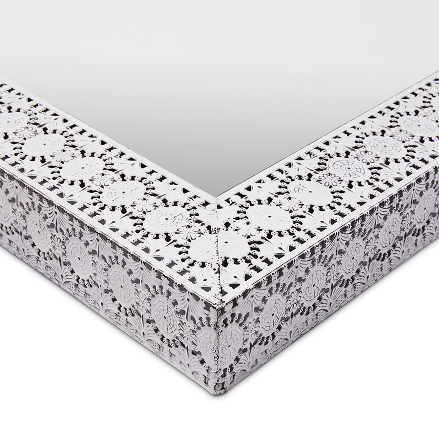 Boho Mirror White Rectangle | Adairs