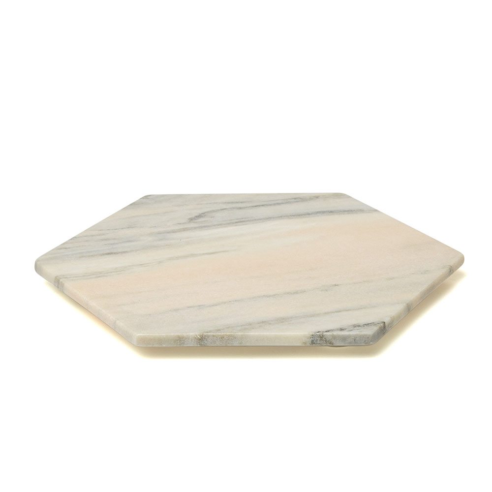 Raw Trivet Hexagon 30cm Pink Marble | Adairs