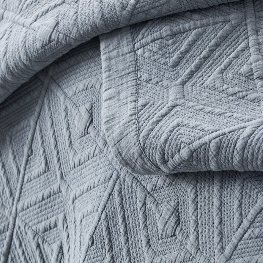 Stonewash Blue Blanket | Adairs