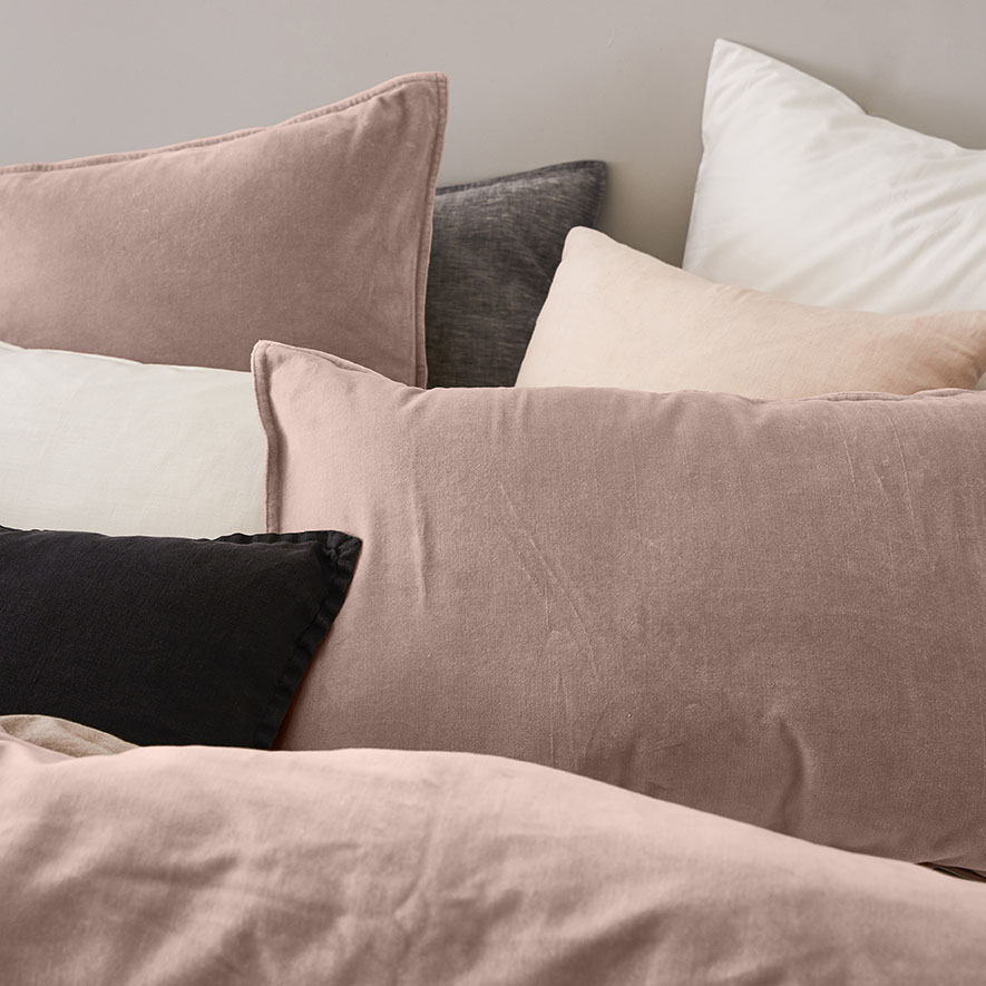 Cotton Velvet Quilt Cover Pink | Adairs