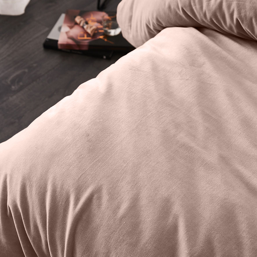 Cotton Velvet Quilt Cover Pink | Adairs