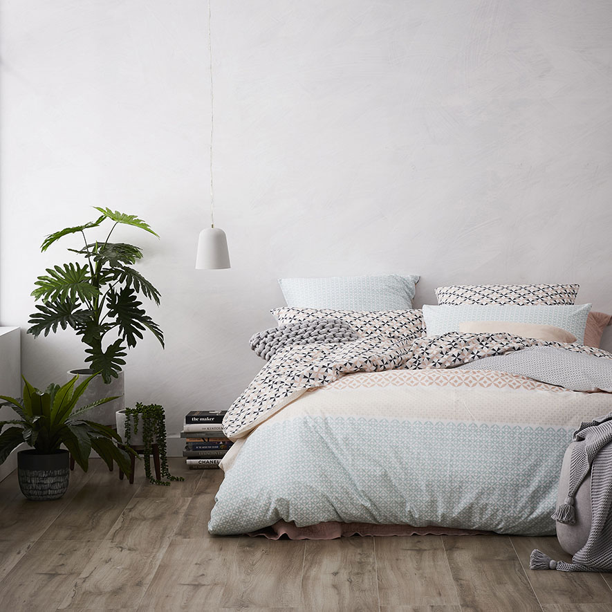 August Quilt Cover Set Rose | Adairs