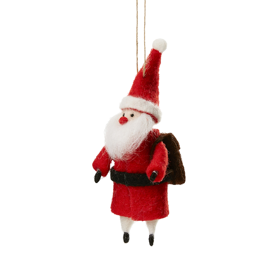Felted Friends Santa with Backpack | Adairs