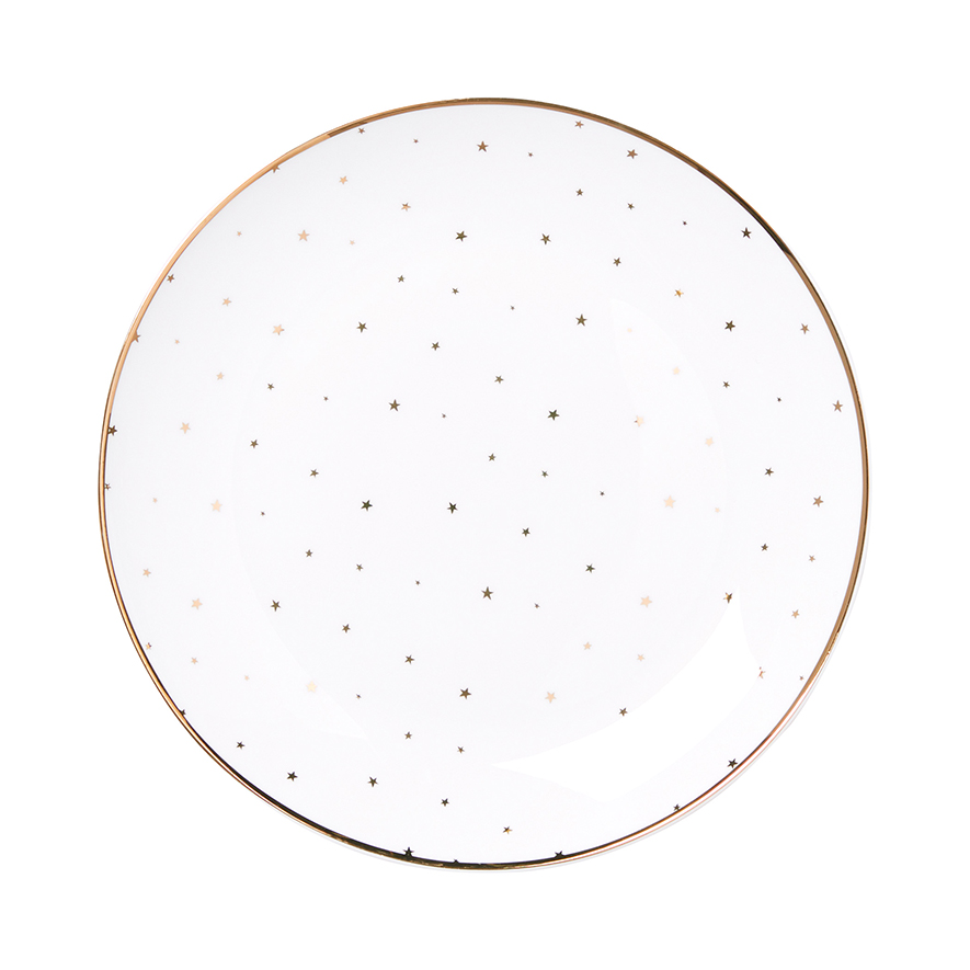 Christmas Tableware Plate Gold Stars | Adairs